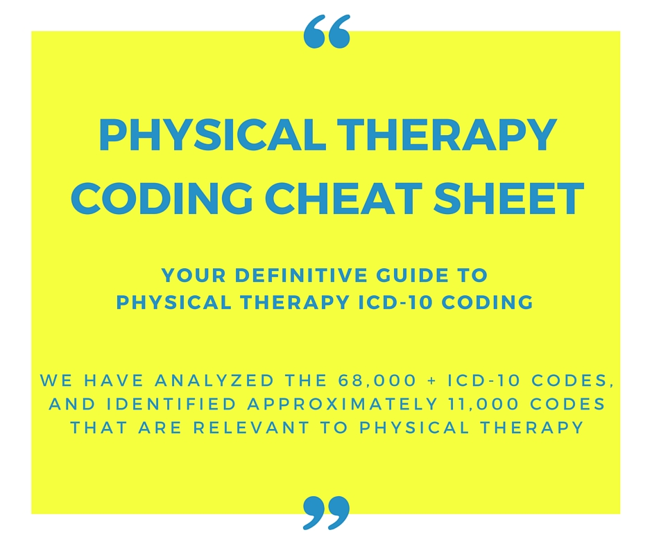 Get Your Physical Therapy Coding Cheat Sheet From In Touch EMR Get Your Physical Therapy Coding Cheat Sheet From In Touch EMR