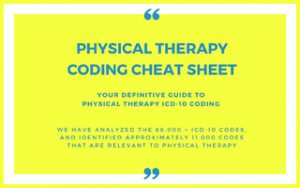 Get Your Physical Therapy Coding Cheat Sheet From In Touch EMR